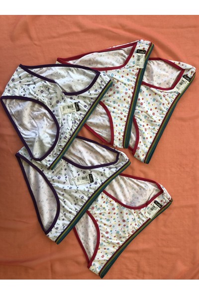 Tutku Hazal Bikini Renkli Külot 5'li Likralı Tutku Hazal Bikini Renkli Külot 5'li Likralı