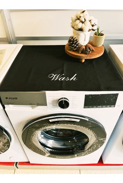 Atölye No 35 Siyah Wash Çamaşır Kurutma Makinesi Örtüsü Atölye No 35 Siyah Wash Çamaşır Kurutma Makinesi Örtüsü