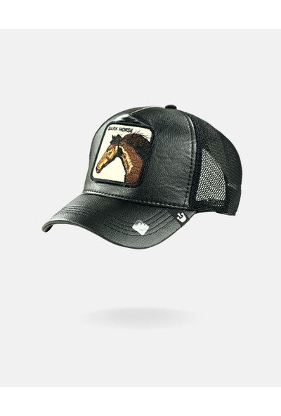 Goorin Bros Animal Farm Trucker Leather Horse