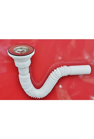 Yapıtaşı Paslanmaz Ekstra Körüklü Evye Lavabo Gider Sifonu Yapıtaşı Paslanmaz Ekstra Körüklü Evye Lavabo Gider Sifonu