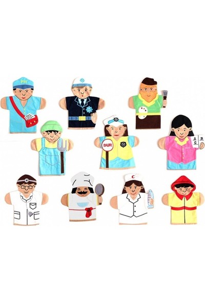 Anadolu Oyuncak AND-5003 Anadolu, Meslekler Kukla Seti 10'lu Anadolu Oyuncak AND-5003 Anadolu, Meslekler Kukla Seti 10'lu