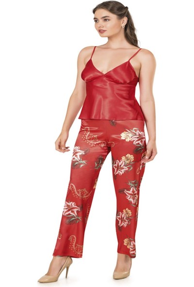 Moongirl 221 Bayan Saten Pijama Takım
