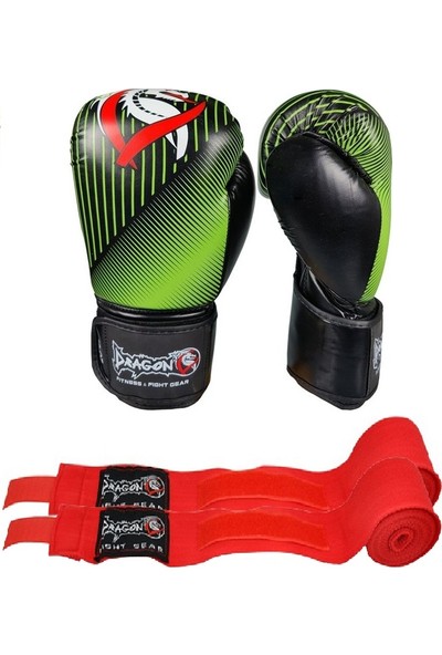 Dragon 30125-P Medellin Boks,muay Thai Eldiveni ve Kırmızı 3,5 Metre Bandajlı Set Dragon 30125-P Medellin Boks,muay Thai Eldiveni ve Kırmızı 3,5 Metre Bandajlı Set