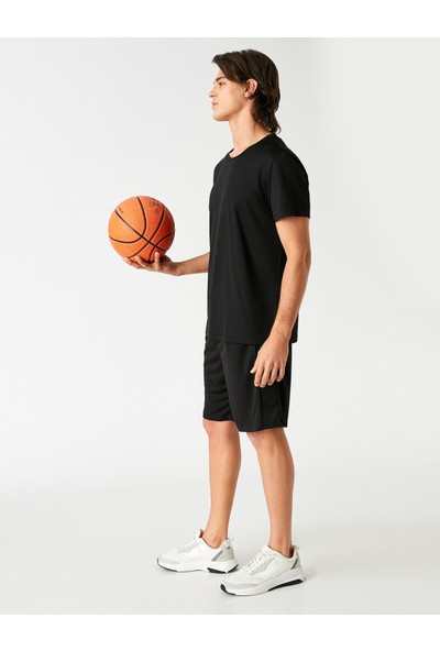 Koton Spor Şort Desenli Beli Bağlamalı