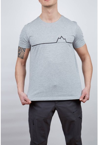Alpinist Nordic Erkek T-Shirt Gri Melanj Alpinist Nordic Erkek T-Shirt Gri Melanj