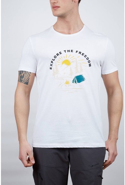 Alpinist Vide Erkek T-Shirt Beyaz Alpinist Vide Erkek T-Shirt Beyaz