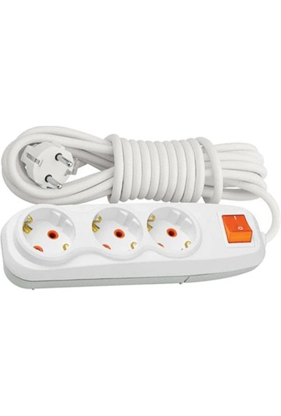 Nilson 3'lü (Üçlü) 5 mt Çocuk Korumalı Grup Priz