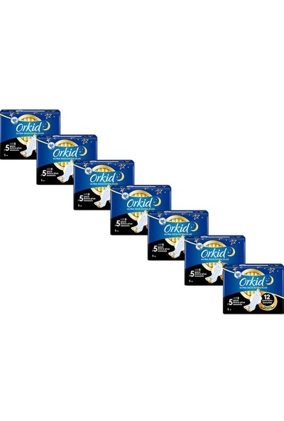 Orkid Ultra Gece Extra Plus 3'lü Koruma 5 x 7 Adet Orkid Ultra Gece Extra Plus 3'lü Koruma 5 x 7 Adet