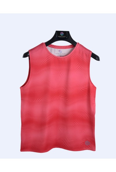 Erkek Çocuk Antrenman Kolsuz Spor Tshirt - Kırmızı Baskılı Erkek Çocuk Antrenman Kolsuz Spor Tshirt - Kırmızı Baskılı