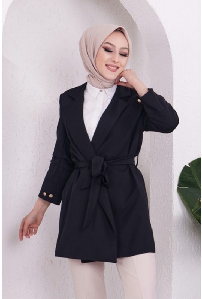 İmaj Butik Kol Kat Kesim Astarlı Tesettür Ceket