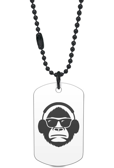 Rowalsi Goril Siyah Renk Künye / Kolye DFT1597