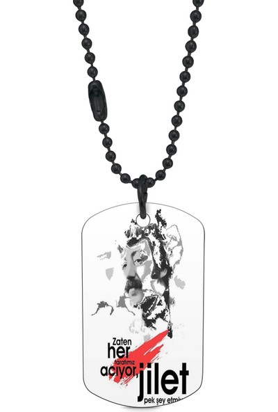Rowalsi Müslüm Gürses Siyah Renk Künye / Kolye DFT4011