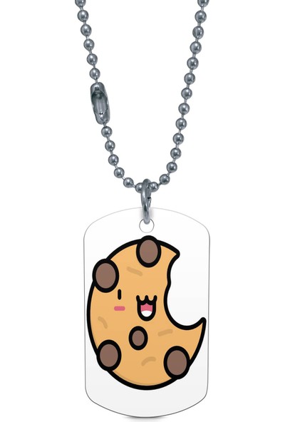 Rowalsi Bisküvi Gümüş Renk Künye / Kolye DFT2923