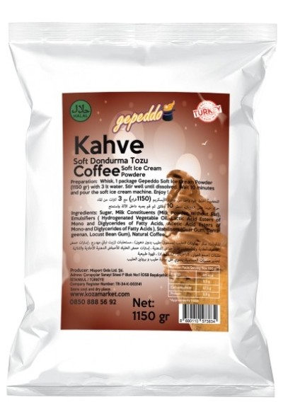 Gepeddo Kahveli Soft Dondurma Tozu (1125 gr / 3 Lt Su) Gepeddo Kahveli Soft Dondurma Tozu (1125 gr / 3 Lt Su)