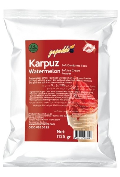 Gepeddo Karpuzlu Soft Dondurma Tozu (1125 gr / 3 Lt Su) Gepeddo Karpuzlu Soft Dondurma Tozu (1125 gr / 3 Lt Su)