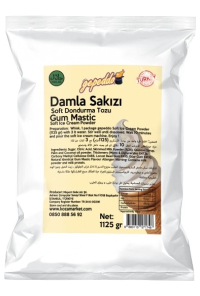 Gepeddo Damla Sakızlı Soft Dondurma Tozu (1125 gr / 3 Lt Su) Gepeddo Damla Sakızlı Soft Dondurma Tozu (1125 gr / 3 Lt Su)