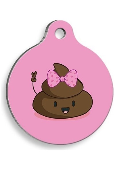 See Me Pink Poo Yuvarlak Kedi ve Köpek Künyesi