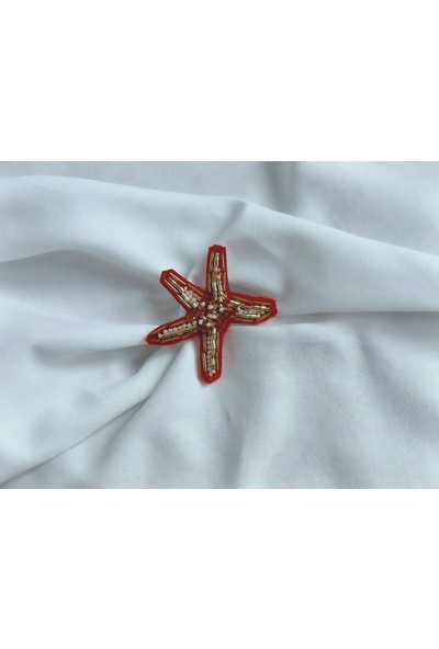 Bivalvia Accessories Deniz Yıldızı Işleme Broş Bivalvia Accessories Deniz Yıldızı Işleme Broş