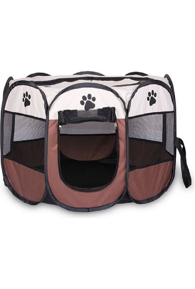 Mixpet Kedi Köpek Oyun Park Alanı 74X74X43 cm Patili Kahverengi