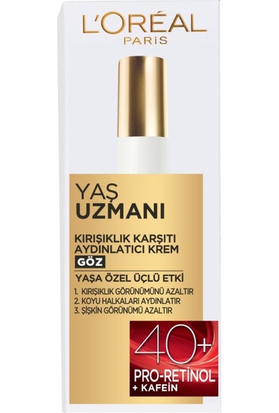 Paris Yaş Uzmanı 40+ Kırışıklık Karşıtı Yenileyici Göz Kremi Paris Yaş Uzmanı 40+ Kırışıklık Karşıtı Yenileyici Göz Kremi