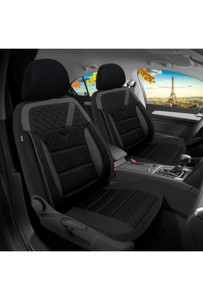 Oto Pandami Nissan Qashqai 2017 Uyumlu 1+1 Siyah Koltuk Kılıfı Oto Pandami Nissan Qashqai 2017 Uyumlu 1+1 Siyah Koltuk Kılıfı
