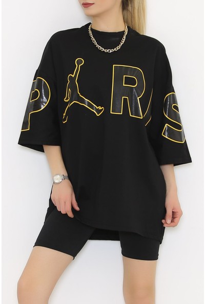 Rouva Unisex Baskılı Tişört Siyah - 9359.1377. Rouva Unisex Baskılı Tişört Siyah - 9359.1377.