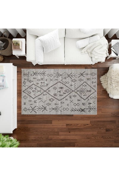 Iztesa Dekoratif Sisal Halı Kilim El Örgüsü Dikdörtgen | Yıkanabilir Kumaş | Antialerjenik Kumaş | AMZ979-160X230