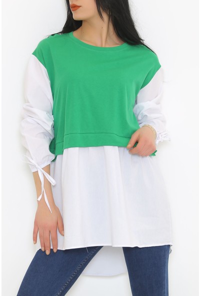 Parçalı Sweat Yeşil - 3444.105.