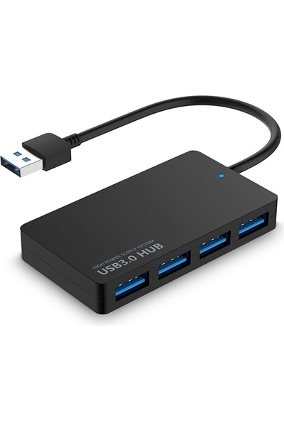 USB 3.0 Hub 4 Port 3.0 USB Çoklayıcı Ultra Ince Slim USB Çoklayıcı Güç Bağlantı Noktalı