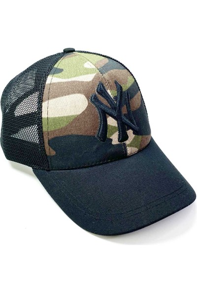 Royaleks Arkası Cırtlı Ayarlanabilir Erkek-Kadın Sade Spor Şapka Yeşil Kamuflaj