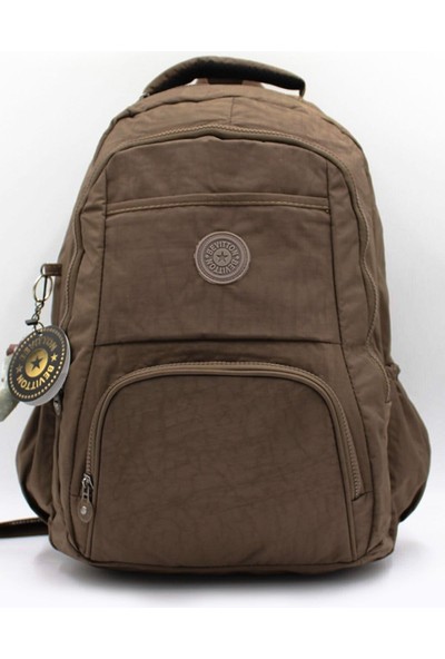 Case Club Krinkıl Kumaş Sırt Çantası Su Geçirmez Kumaş - Vizon