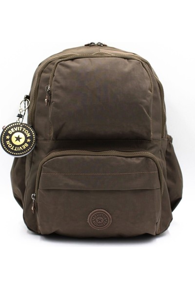 Case Club Krinkıl Kumaş Sırt Çantası Su Geçirmez Kumaş - Vizon