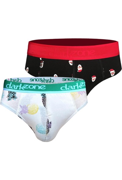 Darkzone Noel Baba-Ananas Desenli 2'li Erkek Slip Seti Darkzone Noel Baba-Ananas Desenli 2'li Erkek Slip Seti