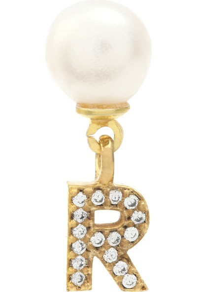 Belf Design R Harfi Inci Küpe, Özel Tasarım Küpe