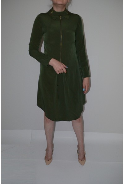 Hn Tekstil Hn Collection Haki Tesettür Tunik