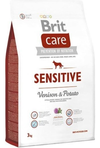 Brit Care Sensitive Tahılsız Geyik Etli Hipoalerjenik Yetişkin Köpek Maması 3 kg Brit Care Sensitive Tahılsız Geyik Etli Hipoalerjenik Yetişkin Köpek Maması 3 kg