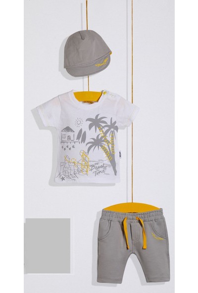 Erkek Çocuk Şort T-Shirt Şapka Takım