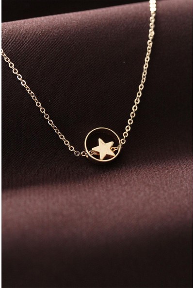 Clariss Daire Içinde Yıldız Figürlü Kadın Kolye