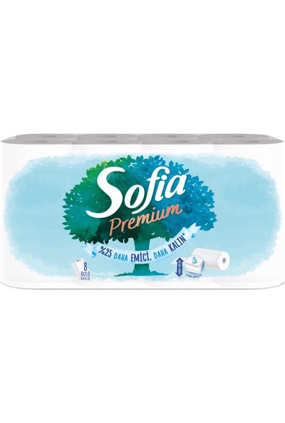 Sofia 3 Katlı Premium Mutfak Havlusu - 8 Rulo Sofia 3 Katlı Premium Mutfak Havlusu - 8 Rulo