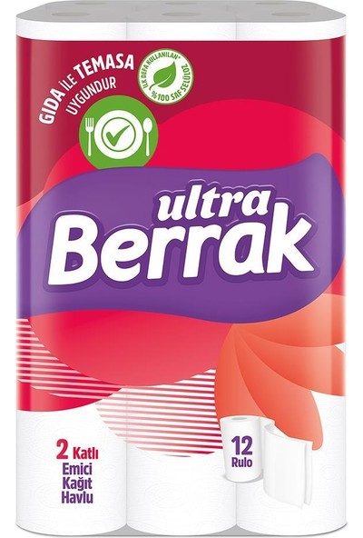 Berrak Ultra 2 Katlı Mutfak Havlusu - 12 Rulo Berrak Ultra 2 Katlı Mutfak Havlusu - 12 Rulo
