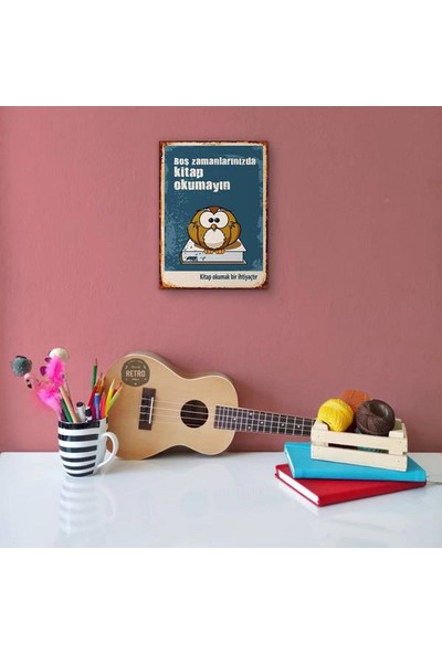 Kitap Oku Retro Tablo