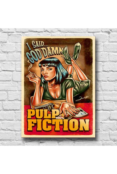 Pulp Fıctıon Retro Tablo 22 x 30 Cmcm Pulp Fıctıon Retro Tablo 22 x 30 Cmcm