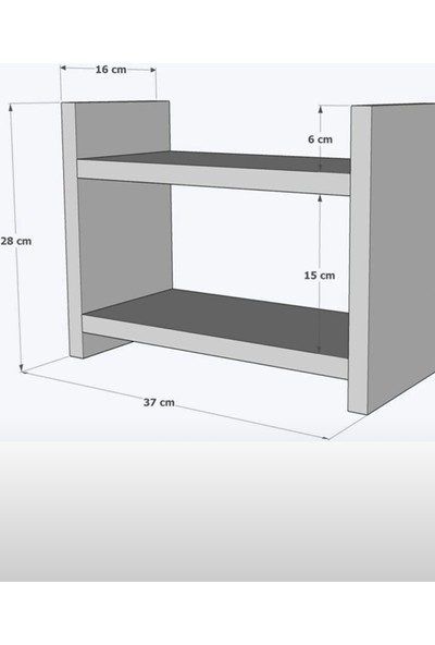 Can Mobilya ve Dekorasyon Tezgah Üstü Baharat Rafı , Tezgah Düzenleyici , Mutfak Rafı