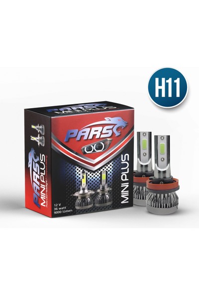 Pars H11 Mini Plus LED Xenon Far Şimşek Etkili Ice Blue Oto Ampul 9000 Lümen - 1 Yıl Garantili Pars H11 Mini Plus LED Xenon Far Şimşek Etkili Ice Blue Oto Ampul 9000 Lümen - 1 Yıl Garantili