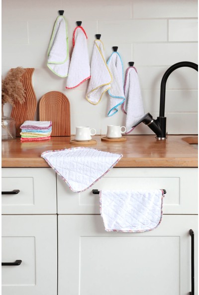 Favora 12LI Mutfak Kurulama Havlusu 23X23 - Beyaz