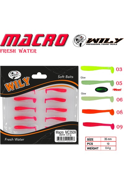 Wily Macro Lrf Silikon Yem 3.5 cm 0.4 gr Wily Macro Lrf Silikon Yem 3.5 cm 0.4 gr