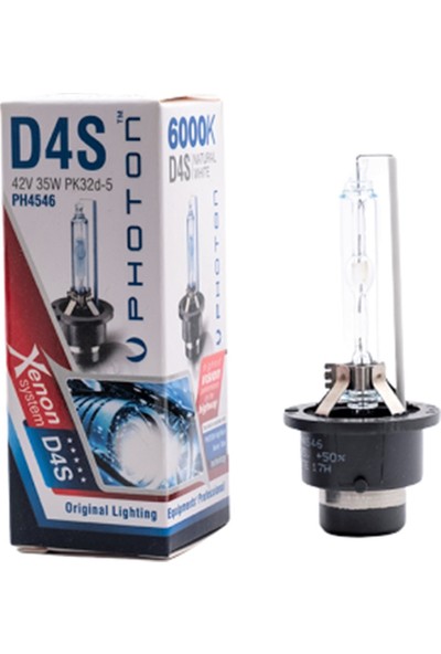 Photon D4S 6000K +%50 Fazla Işık Xenon Ampul Photon D4S 6000K +%50 Fazla Işık Xenon Ampul