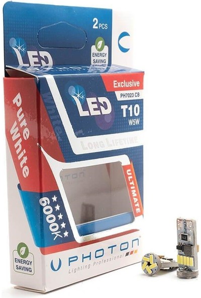 Photon T10 Beyaz LED 15'li Can-Bus Exclusive PH7023 Photon T10 Beyaz LED 15'li Can-Bus Exclusive PH7023
