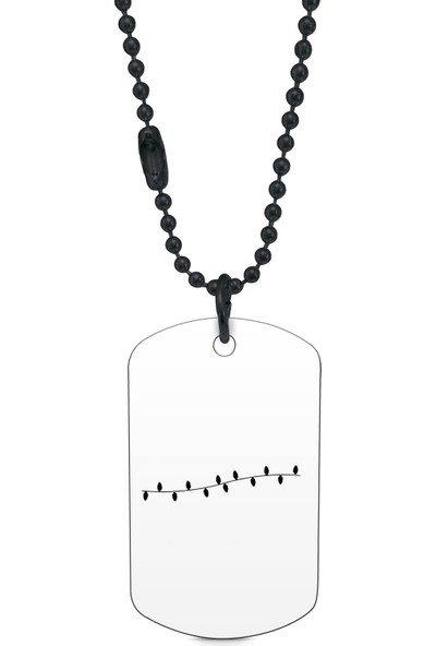 Rowalsi Asılı Ampüller Siyah Renk Künye / Kolye DFT1404