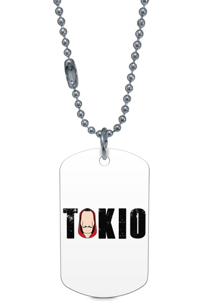 Rowalsi La Cas De Papel Gümüş Renk Künye / Kolye DFT1152